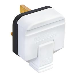 BG Permaplug Heavy Duty 13 Amp Plug White | Lightsave