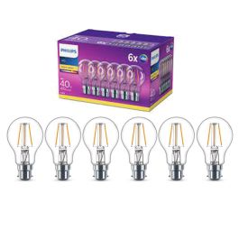 Philips Consumer LED Bulb 4w Bayonet Cap A60 Pack of Six | Lightsave