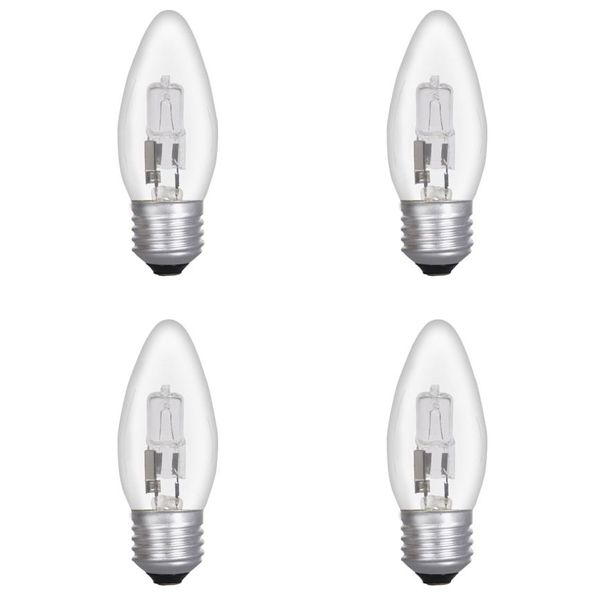 28W E27 B35 Halogen Candle - 4 PACK