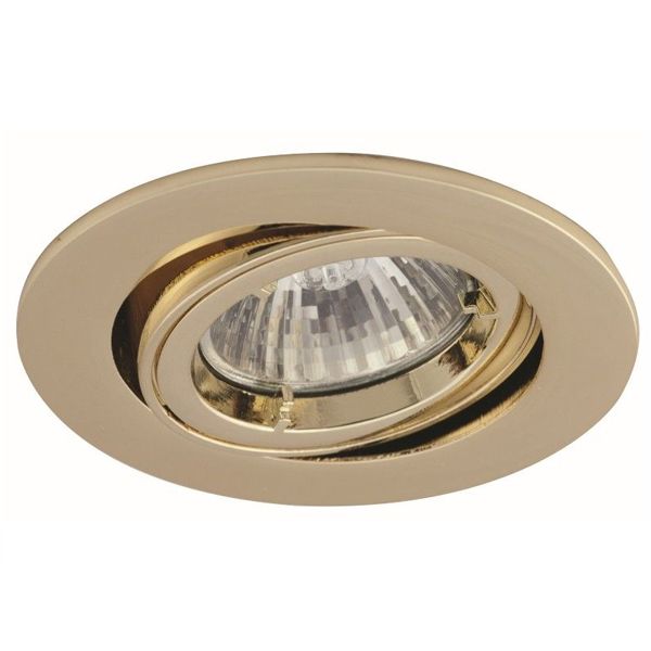 Ansell TWISTLOCK GU10 50W DIE-CAST GIMBAL BRASS