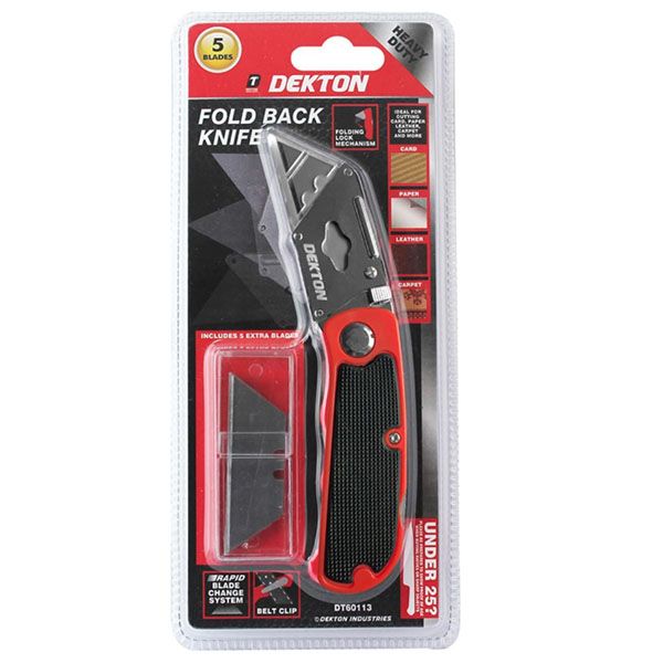 DEKTON FOLD BACK KNIFE WITH 5 BLADES DT60113