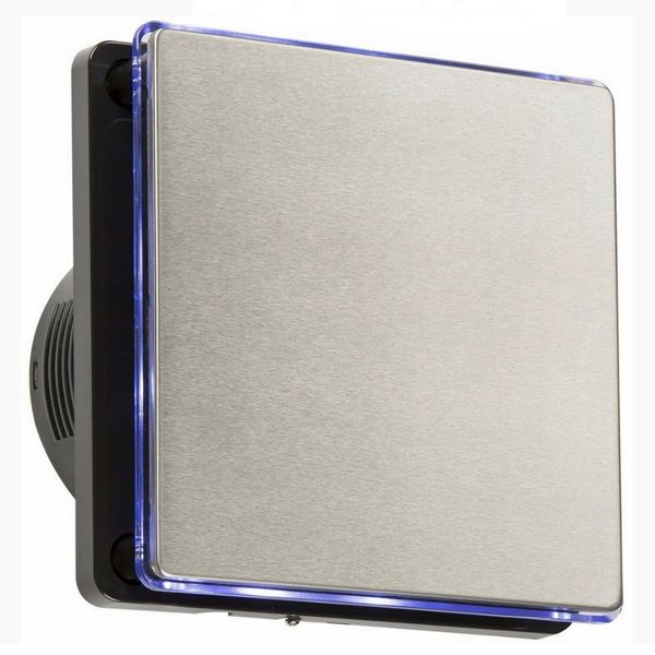LED Backlit Extractor Fan 100MM/4" with Overrun Timer - Black and ...