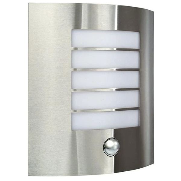 Phillips Oslo Chrome Wall Light with PIR - 60W