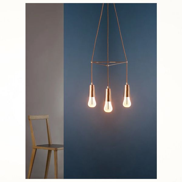 Plumen 3 Way Drop Cap Chandelier - Copper