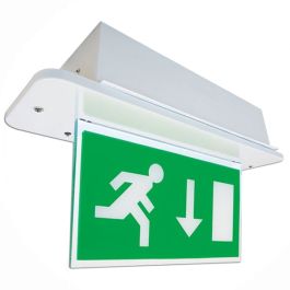 ETERNA LED maintained recessed emergency fitting with edge lit panel ...