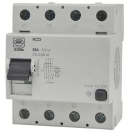 MK Sentry 6425 25A 30mA 4 pole RCD