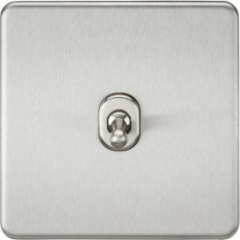 MLA Screwless 10AX 1G 2-Way Toggle Switch - Brushed Chrome | Lightsave