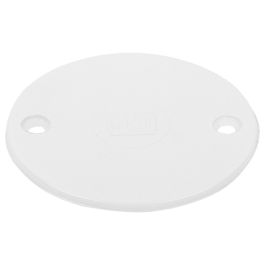 PVC Conduit 66mm Circular Box Lid - White | Lightsave